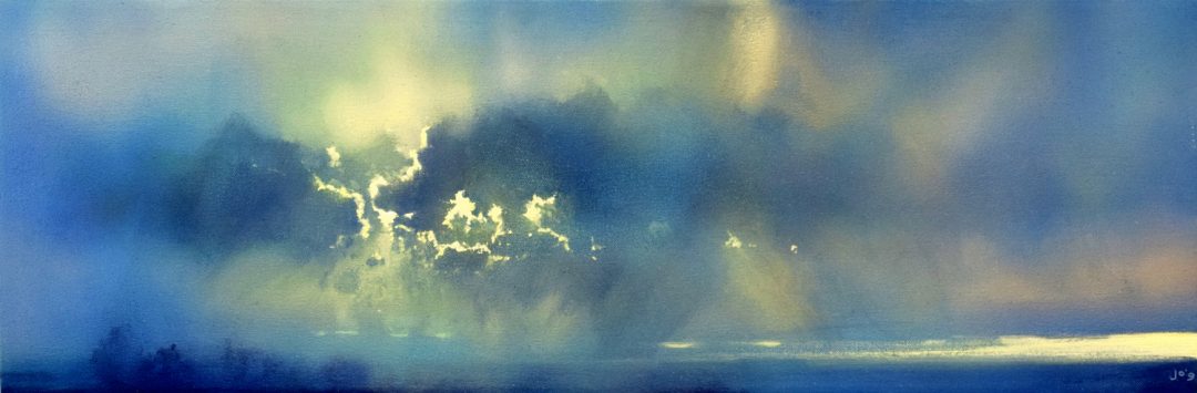 Dark into Light, Prelude A Panomaric Dawn Skyscape Painting